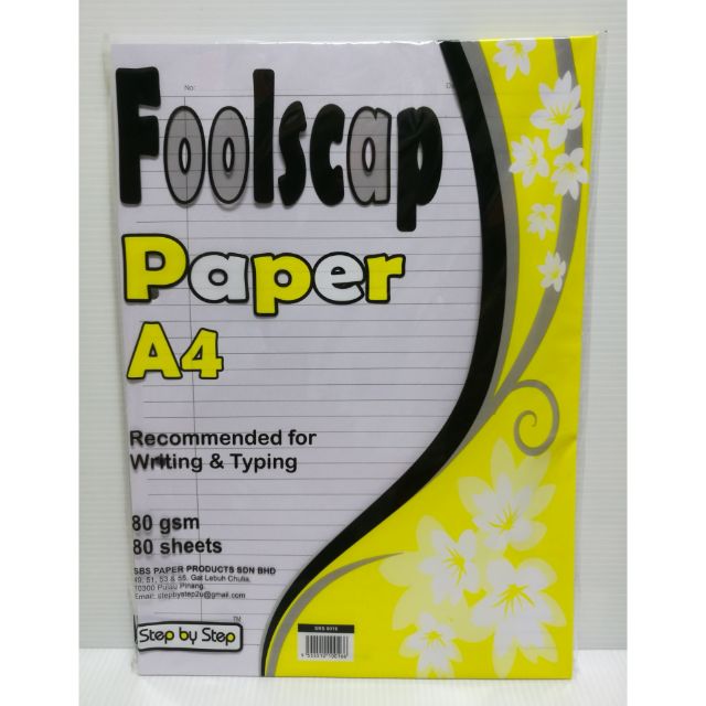 A4 EXAM/Foolscap Paper Pack 80g 80sheets normal | Shopee Singapore