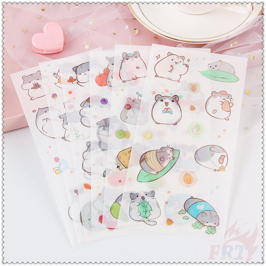 Cute Hamster - Pets Cricetinae Washi Stickers 6Sheet/Set DIY Fashion ...