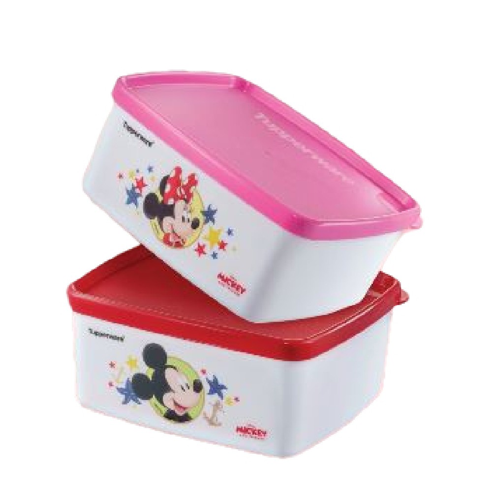Tupperware Mickey & Minnie Snack Box (2) 400ml | Shopee Singapore