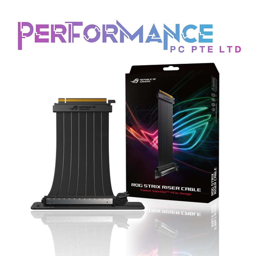 ASUS RS200 ROG Strix 240mm PCI-E x 16 Riser Cable with 90 Degree Adapter (1 YEAR WARRANTY BY BAN ...
