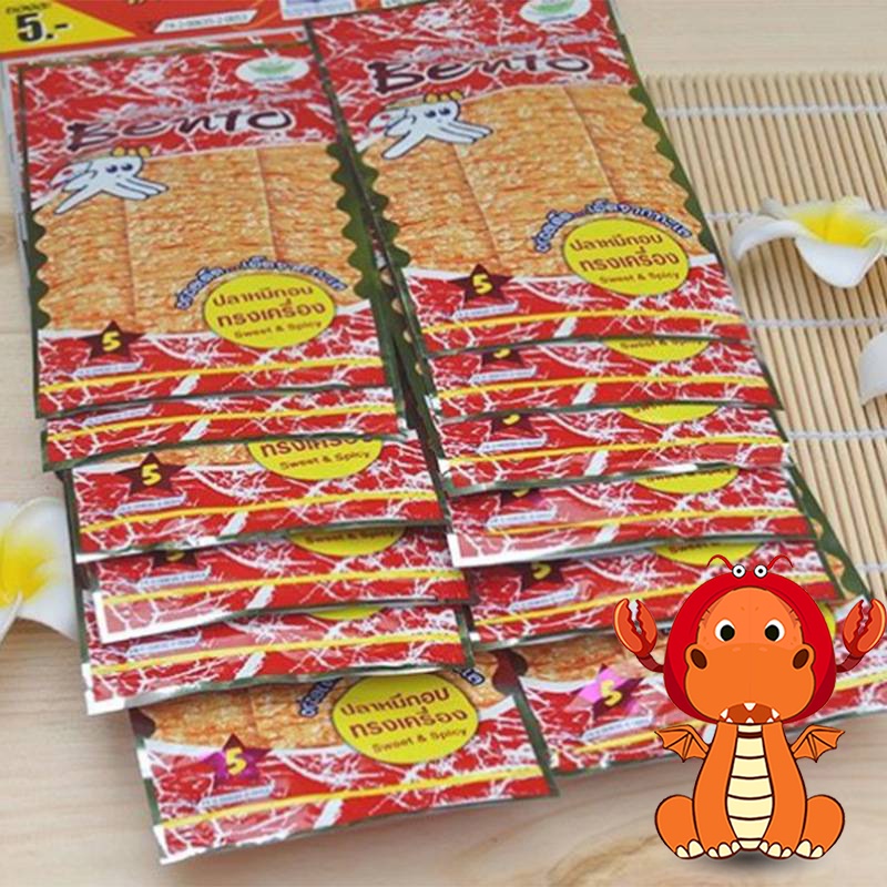 T Thai Squid Fillet Bento Fish Korean Spicy Dried Super Flavor Weilong ...