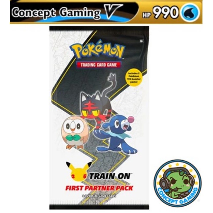 Pokemon TCG 25th Anniversary First Partner Pack Jumbo Cards Alola ...