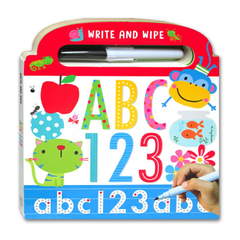 Write and Wipe ABC 123 Wipe-clean Activity Board Book (includes pen ...