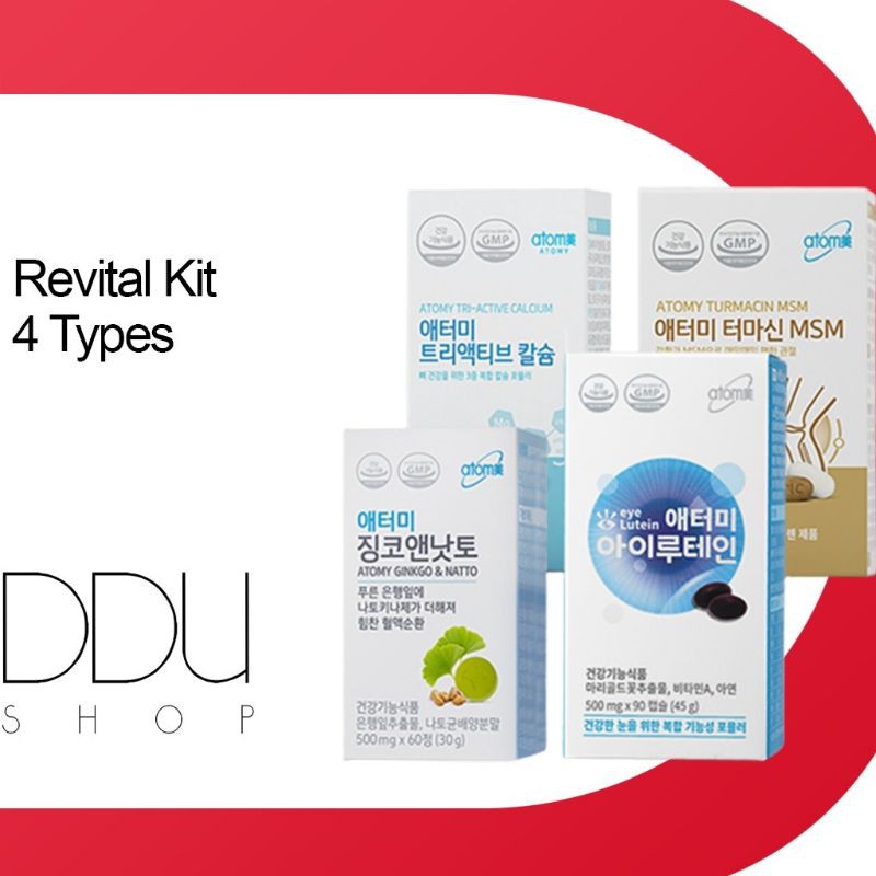 ATOMY / Revital Kit / Tri-Active Calcium, TURMACINE MSM, GINKGO & NATTO ...