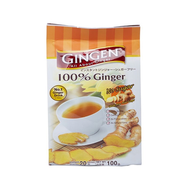 GINGEN Instant Ginger Tea 100% Ginger No Sugar (20x5g) | Shopee Singapore