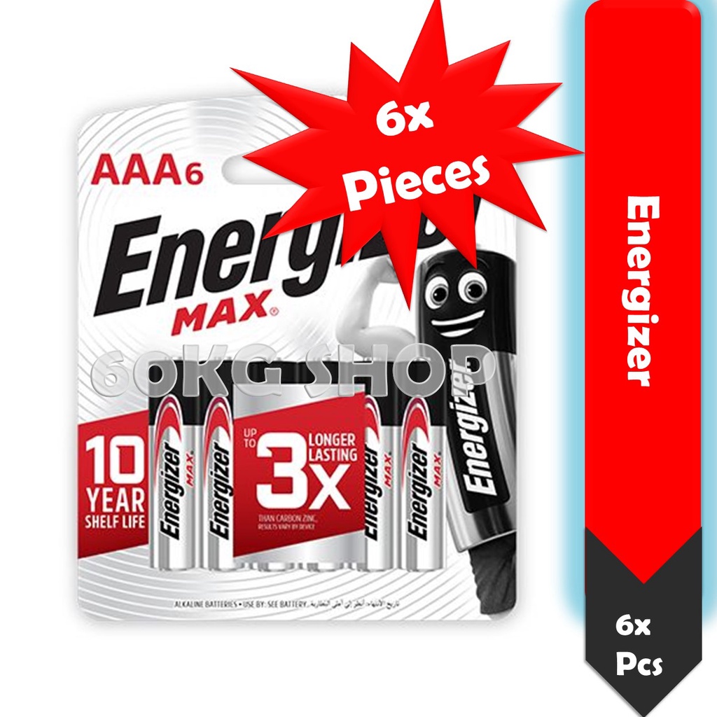 Energizer Max Alkaline battery AA/AAA+电池AA/AAA ,6 Pieces | Shopee Singapore