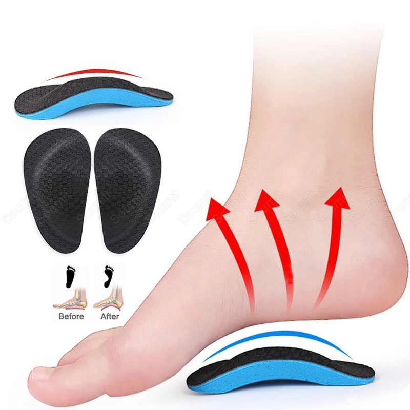 1Pair EVA Orthotic Arch Support Half Insole/ Inner Outer Eight-shaped ...