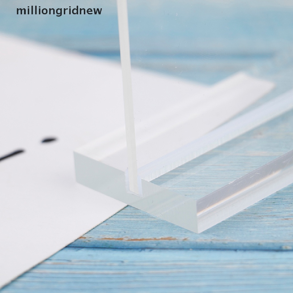 [milliongridnew] T shape Double Side Acrylic Sign Card Holder Display ...