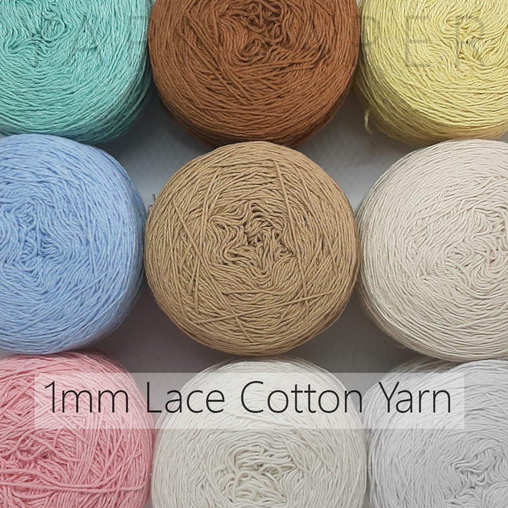 [YARNPAPER] Pure Cotton Lace Yarn 1mm | Shopee Singapore