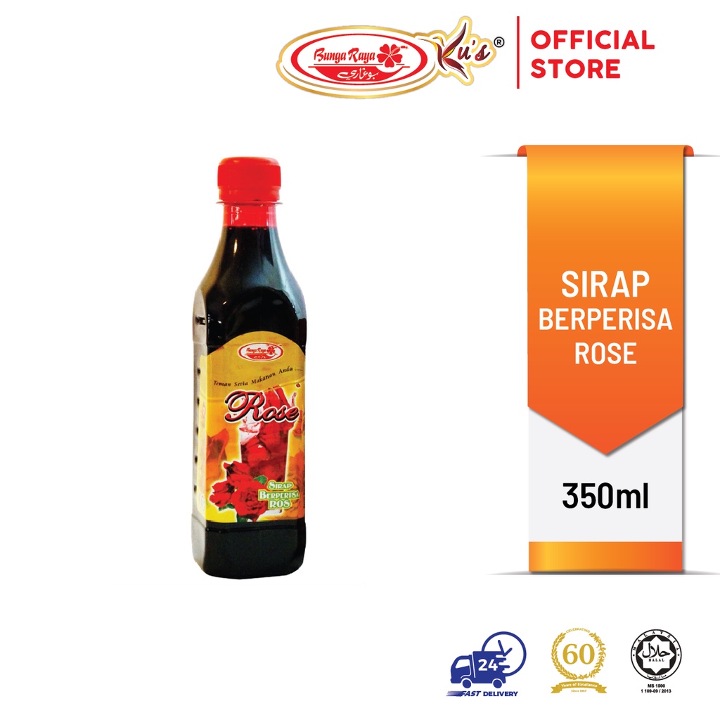 Bunga RAYA KUSUMA Rose Syrup 350ml || Bunga RAYA KUSUMA Ros Flavored ...