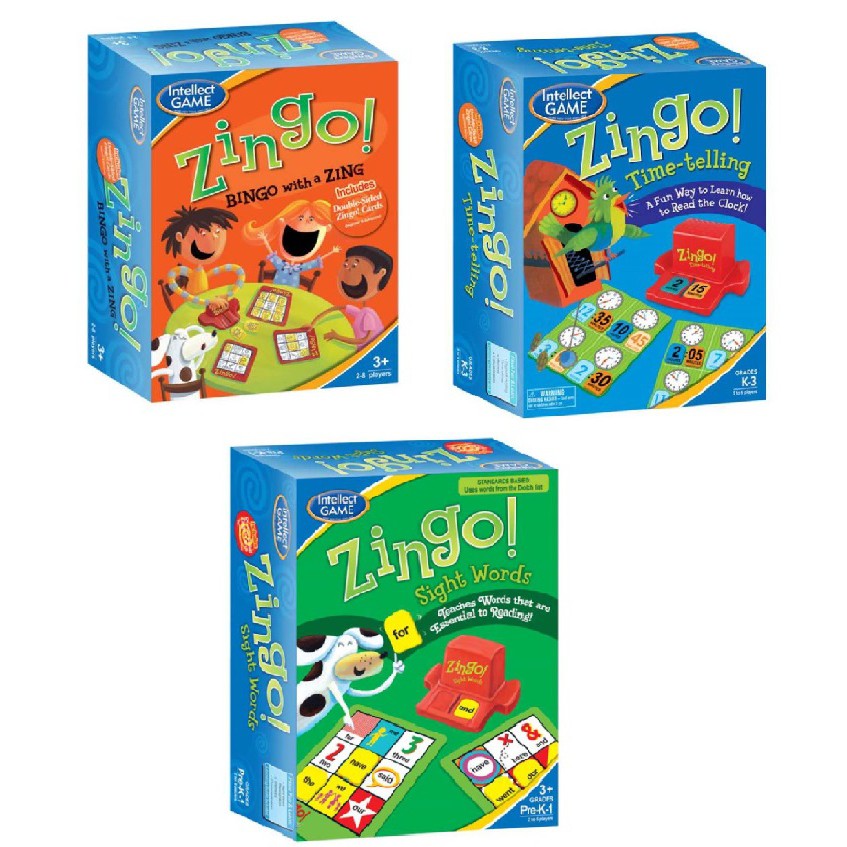 ZINGO Board Game★Sight Words★Bingo with Zing★Time Telling★Educational ...