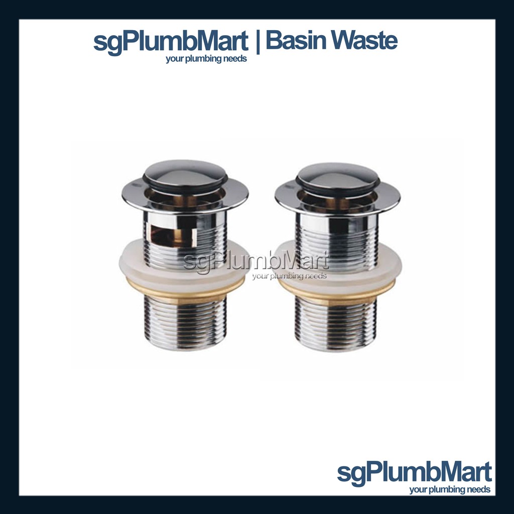 sgPlumbMart Chrome Bathroom Basin Pop Up Drain Stopper Pop Up Waste 1pc ...