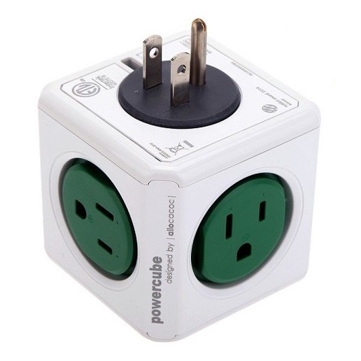 USA 3 Pin Travel Plug Power Socket Cube 5 Wall Socket Splitter Adapter ...
