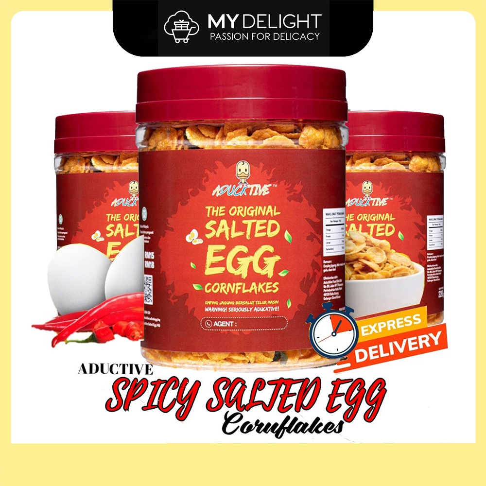 (Authentic)[Fresh Stock] ADUCKTIVE Salted Egg Original Spicy Snack ...