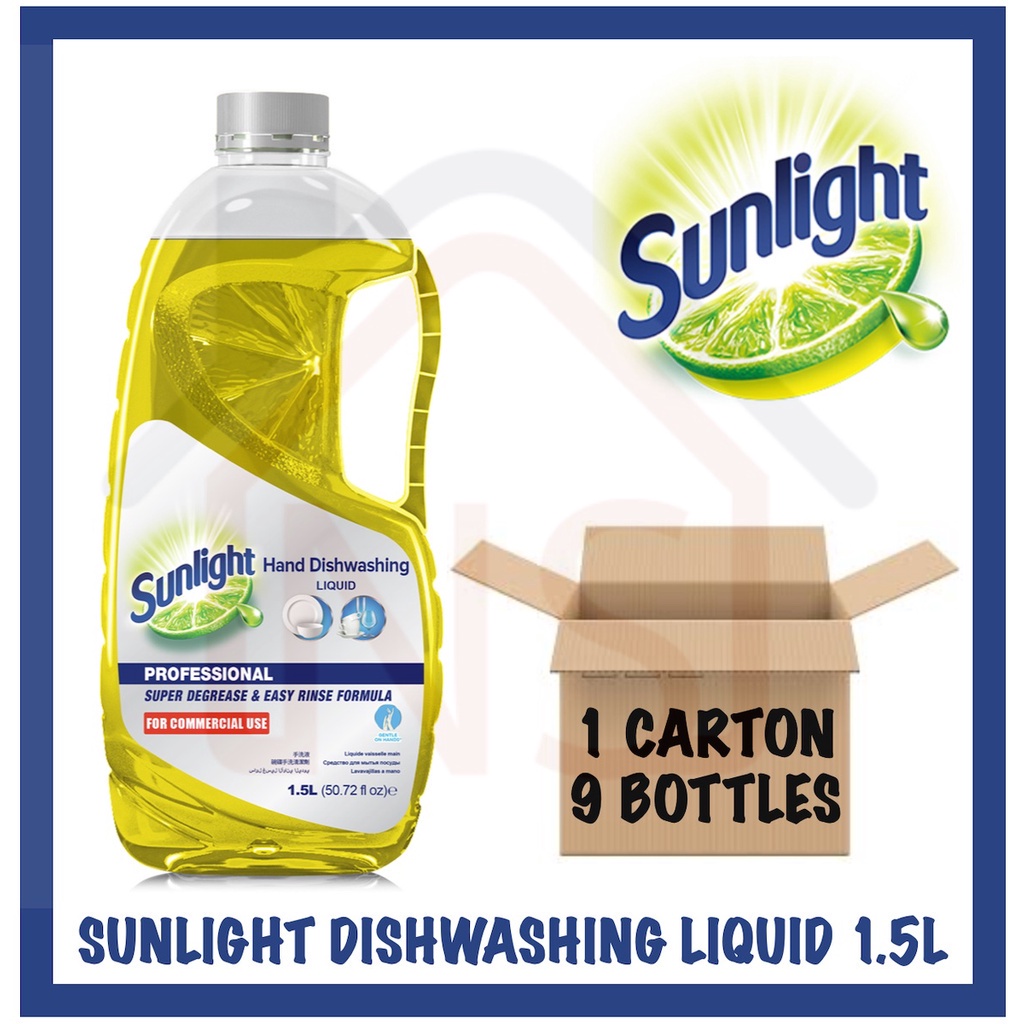 SUNLIGHT Professional Hand Dishwashing Liquid 1.5L (1 CARTON 9 BOTTLES ...