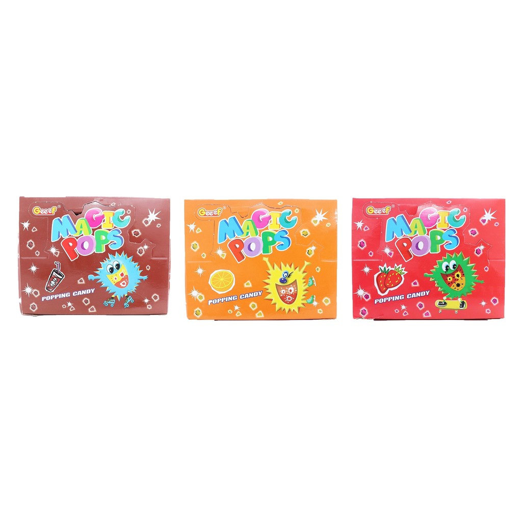 【Geeef Magic Dust Lolli Popping Candy Assorted】 魔术粉跳跳棒棒糖 40's x 5.5g ...