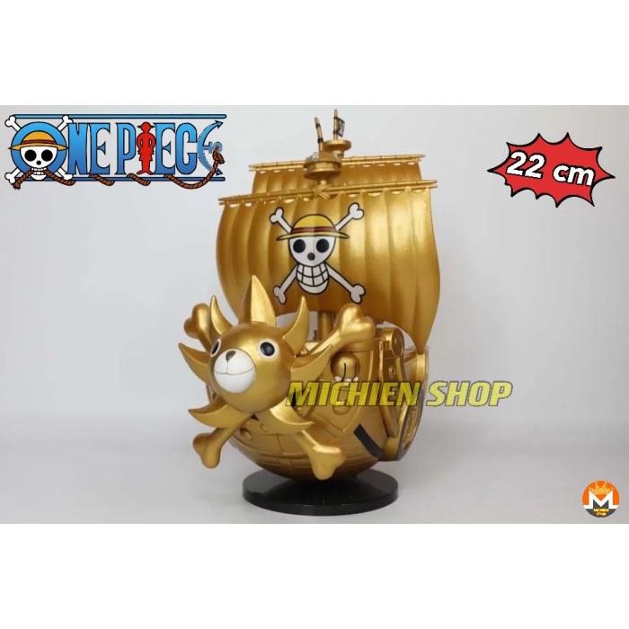 Newest ONE PIECE THOUSAND SUNNY WCF MEGA GOLD Boat FIGURE | Shopee ...