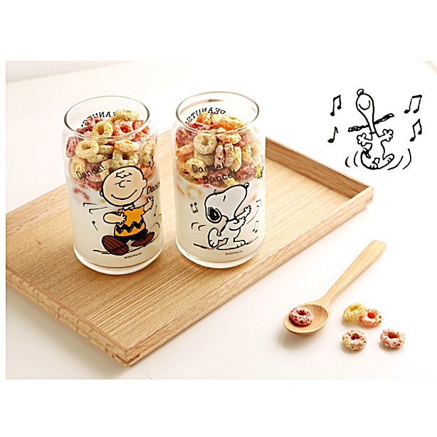 [Korea] Peanuts Snoopy glass cup 2cps sets | Shopee Singapore