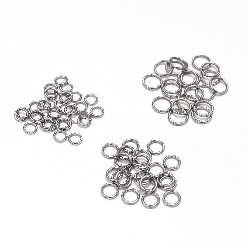 200pcs/Lot 4 5 6 8 10mm Stainless Steel Open Jump Rings Split Rings ...
