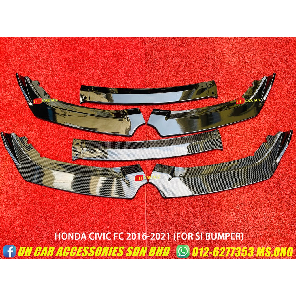 Honda Civic FC SI 2016-2021 Front Bumper Lower Add On Diffuser Front ...