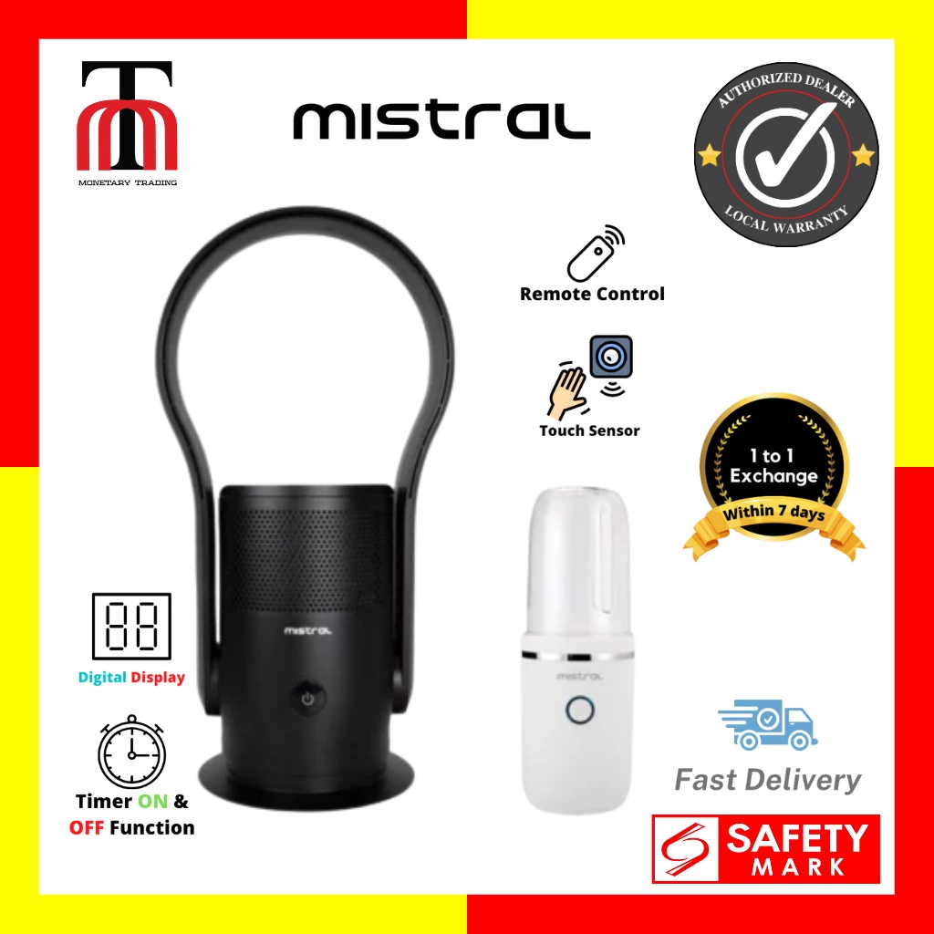 Mistral Blade Free Fan With Air Purifier MBFAP250 (Free Cutlery ...