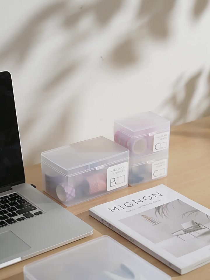 Frosted Transparent Plastic Card Box / Household Small Items Sorting ...