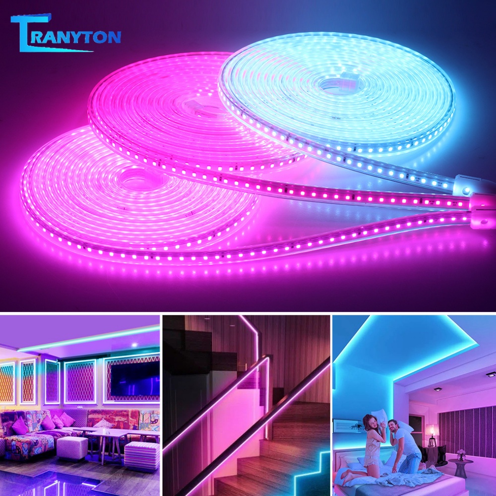 Tranyton Lighting LED Strip Light 5M 2835 240V Waterproof Flexible Led ...