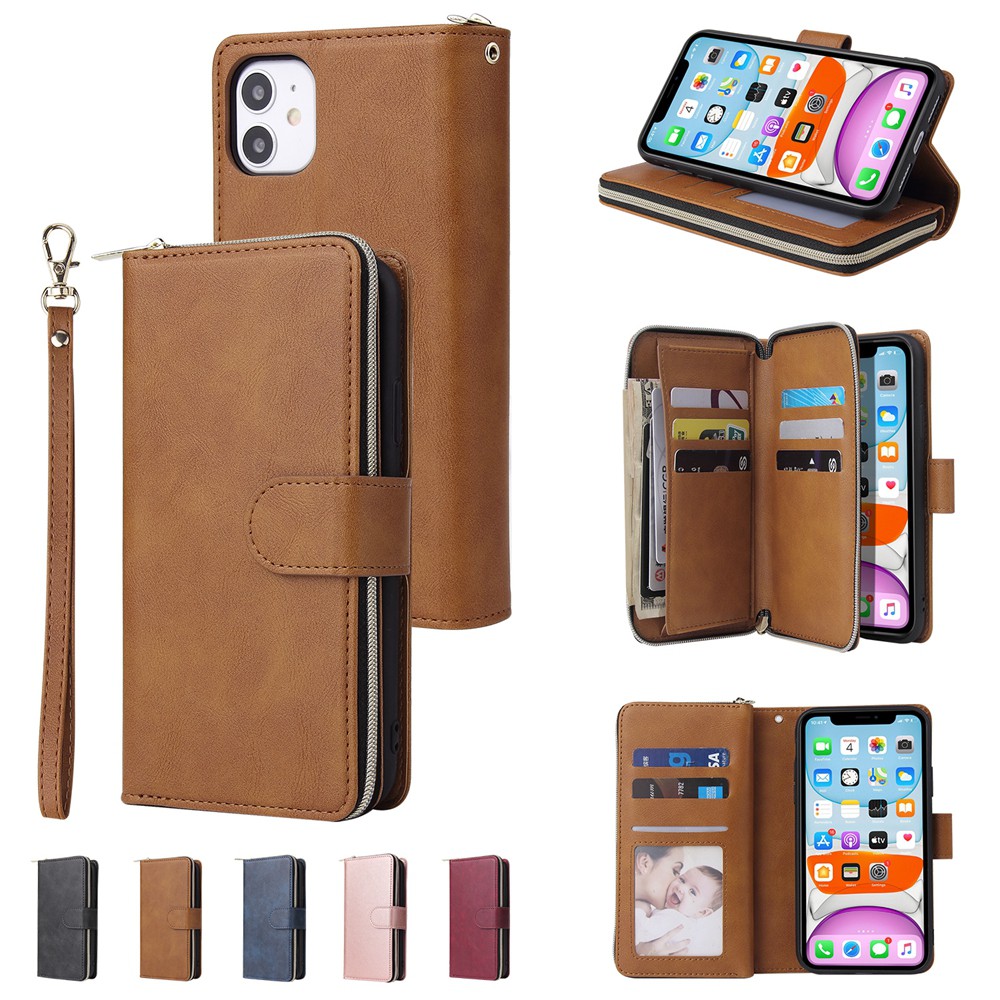 PU Leather Flip Wallet Cover For iPhone 11 12 13 14 15 16 17 Pro Max ...