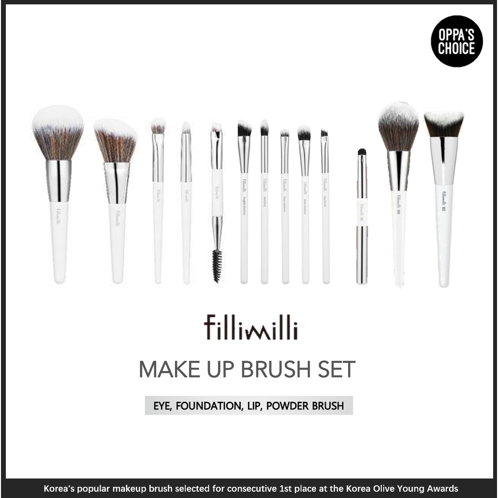 [READY TO SHIP] Fillimilli MAKEUP BRUSH SET (EYE, FOUNDATION, POWDER ...