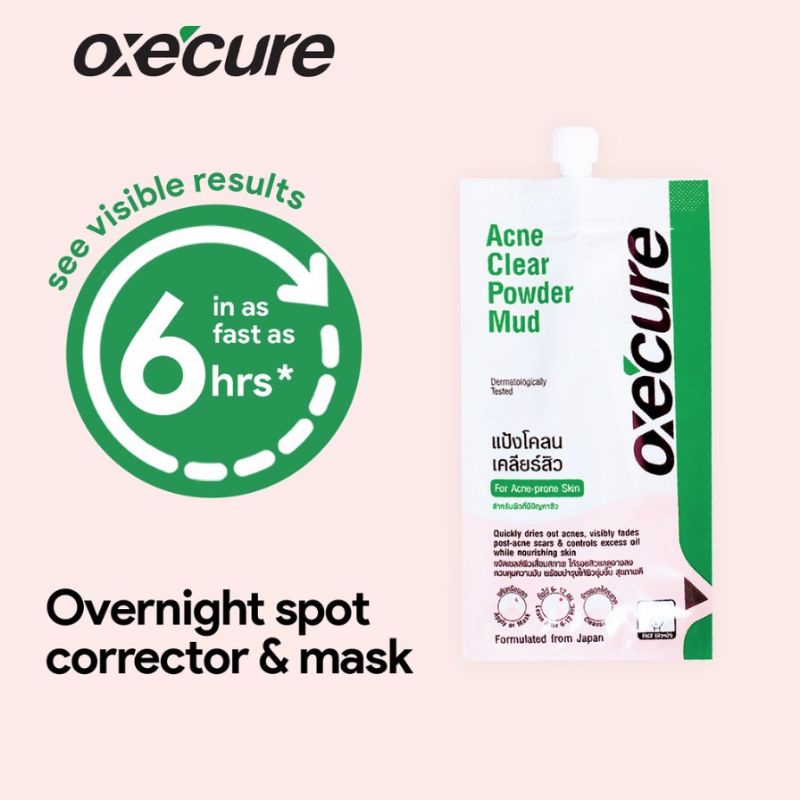OXECURE Acne Clear Powder Mud Sachet 5g | Shopee Singapore