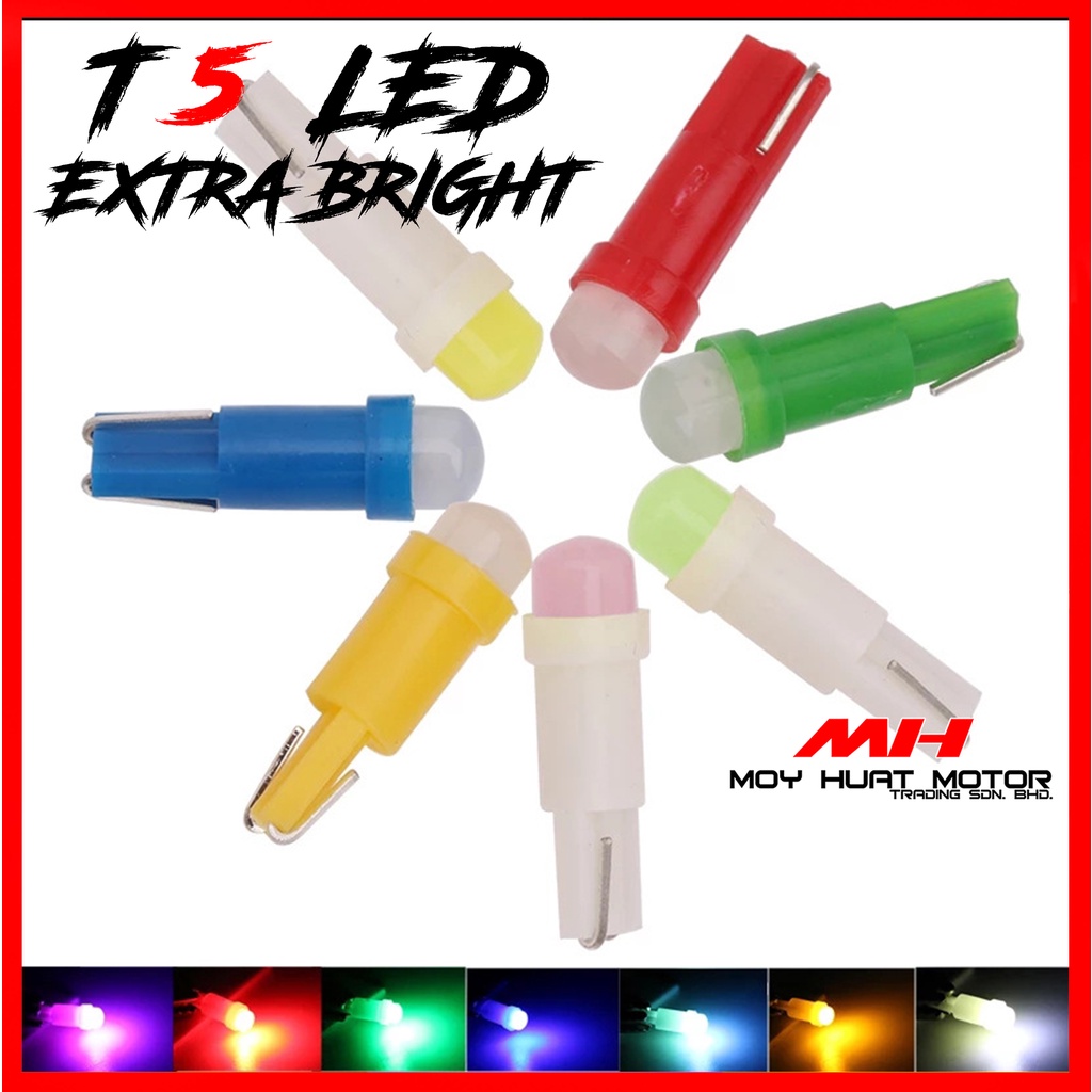 1PCS T5 SMD Wedge Instrument Dashboard Car Meter LED Light Bulb ...