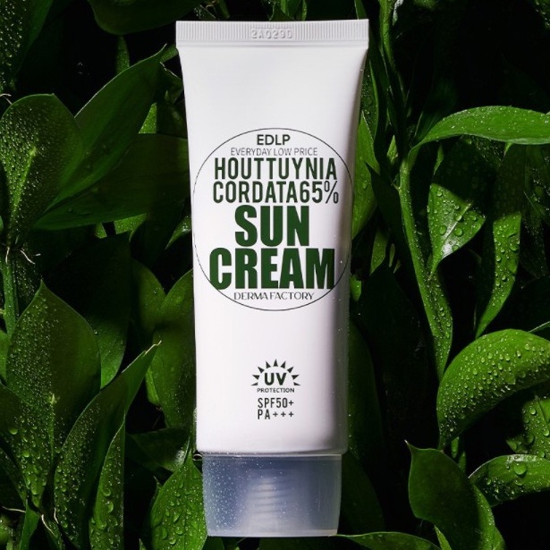 [ Derma Factory] Houttuynia cordata(Eoseongcho) 65% Sun Cream SPF50+ PA ...