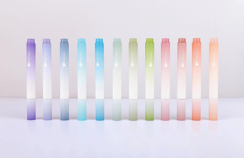 4pcs Macaron Gradient Highlighter Set – Coral Red Color Marker for Hand ...