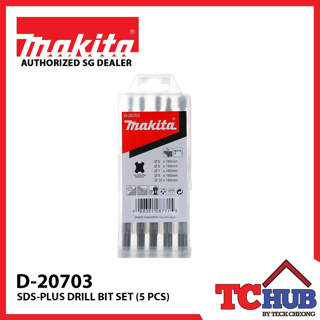 Makita D-20703 SDS Drill Bit Set 5pc | Shopee Singapore