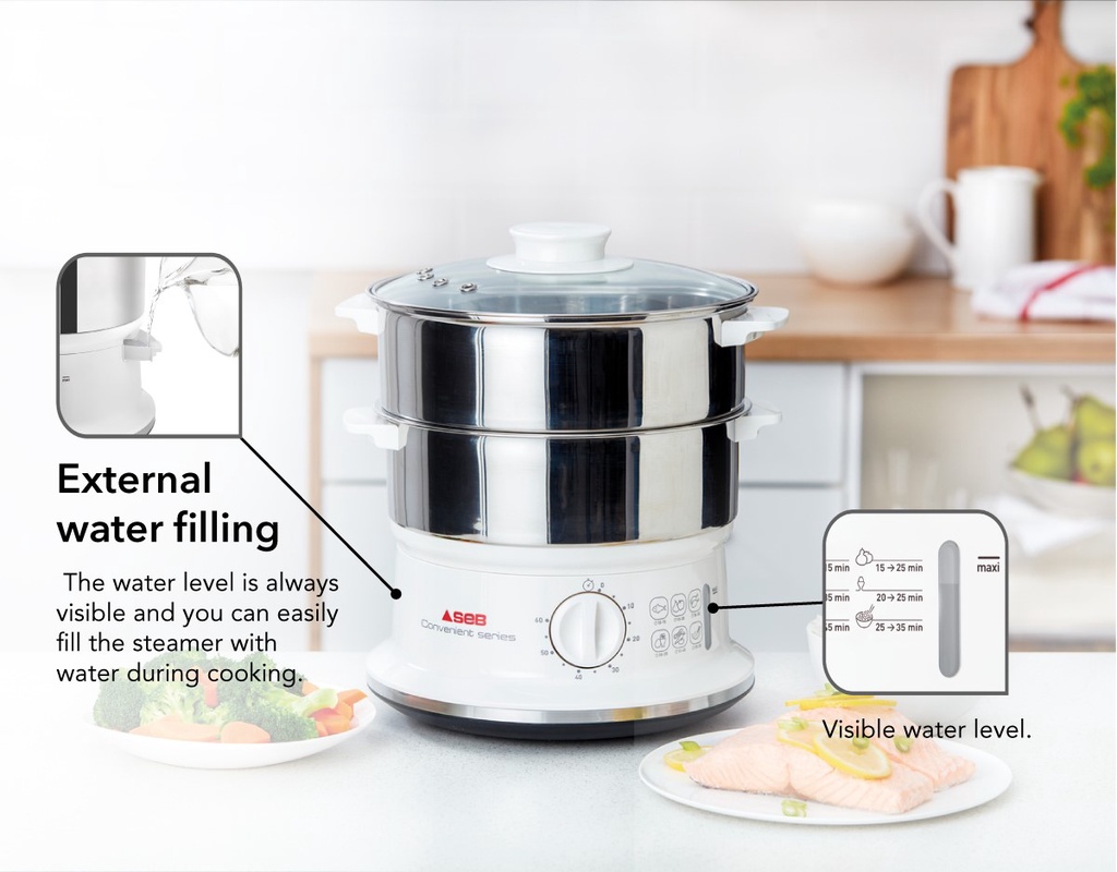 Tefal Stainless Steel Convenient Steamer VC1451 | Shopee Singapore