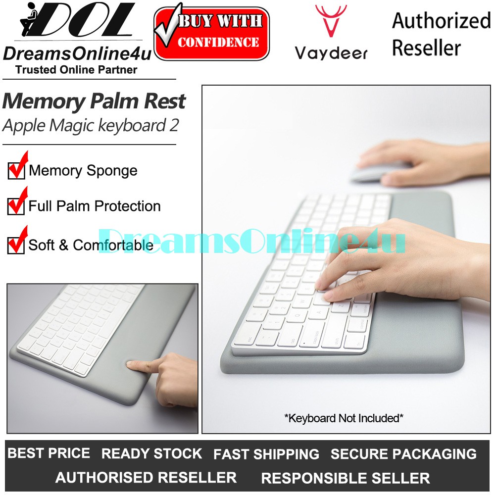 Vaydeer Memory Sponge Soft Comfortable Full Palm Rest Wrist Protection ...