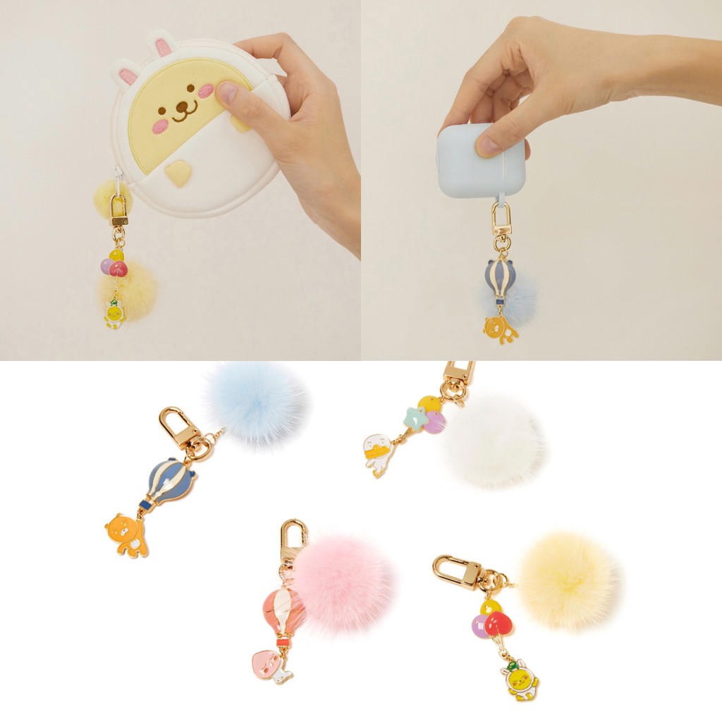 KAKAO FRIENDS Official Pur Fur Keyring / Key Chain Ring Keychain - Ryan ...