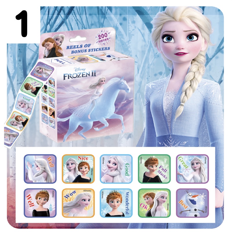 200Pcs Disney Stickers Removable Cartoon Frozen Mickey Sofia Princess ...