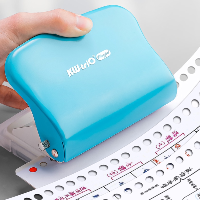 Kw Trio 6 Hole Paper Punch Handheld Metal Hole Puncher Capacity 6mm For