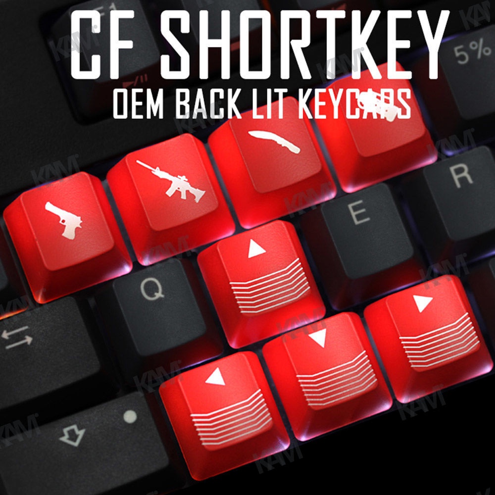 Kam CrossFire/CSGO pistol model backlit mechanical keyboard keycap ABS ...