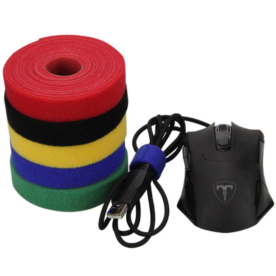 2m/roll Cable Organizer Wire Organizer Cord Management Velcro Tie Tape ...