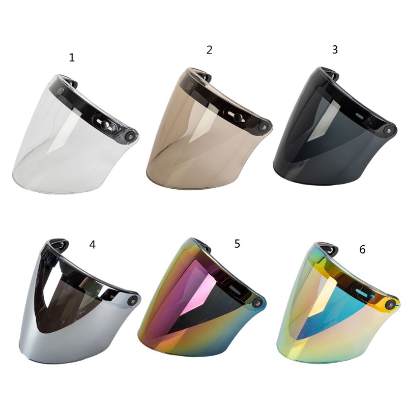 mm Universal Helmet Bubble Visor Shield 3-Snap Helmet Peak Lens ...