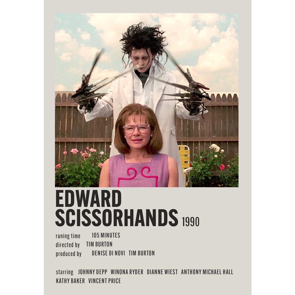 Poster Edward Scissorhands Movies for home/bedroom/office PRESENT/GOOD ...