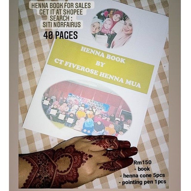 Henna book / buku inai ( learn how to draw henna ) | Shopee Singapore