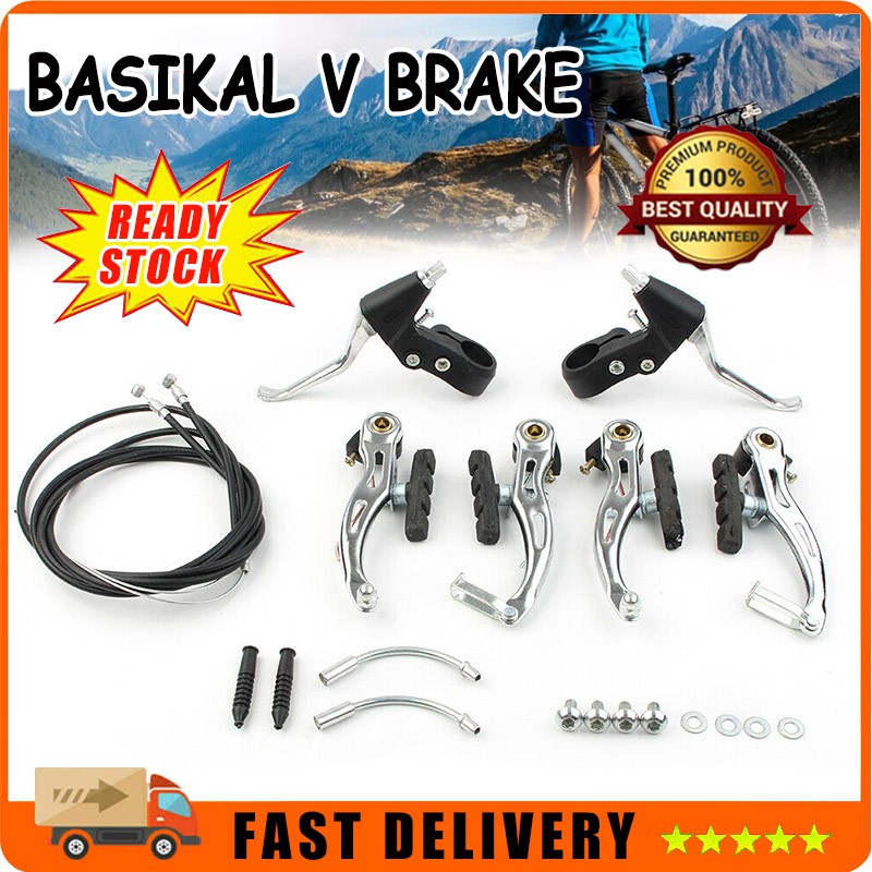 Brek Basikal Bicycle Brake Set Basikal V Brake Caliper Brake Set ...