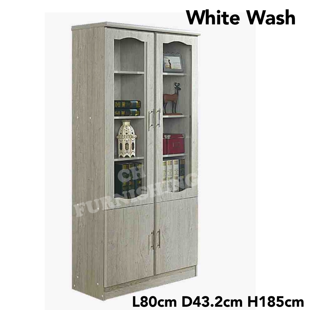 Display Cabinet / Book Case / Book Shelf With Glass Door/Bookcase ...