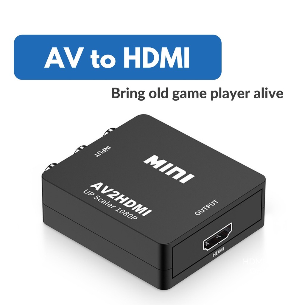 AV to HDMI RCA to HDMI Mini box 1080P AV to HDMI Video AV2HDMI | Shopee ...