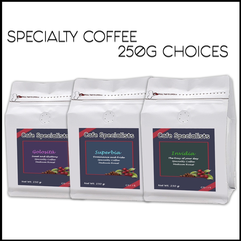 Cafe Specialists Premium Specialty Blend Coffee Beans 250g Choices ...