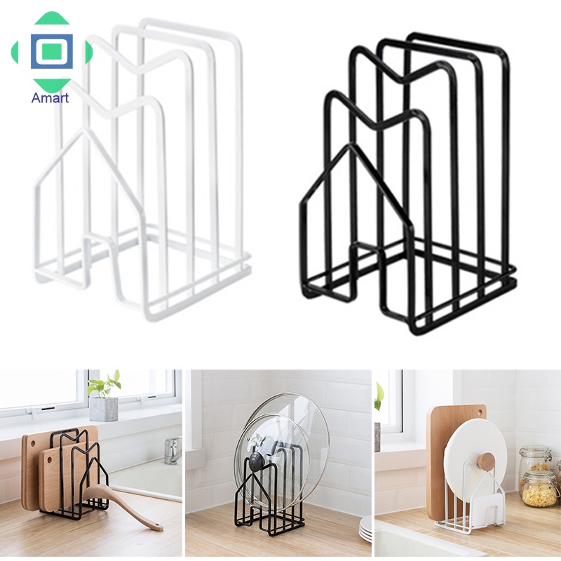 Kitchen Countertop Cutting Board Rack Chopping Board Organizer Stand ...