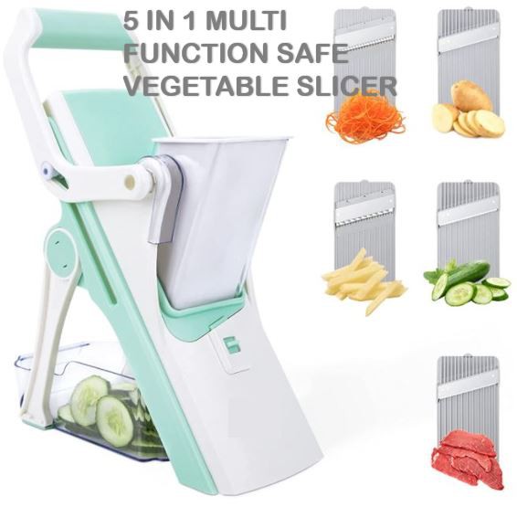 Multi-Function Vegetable Cutter & Julienne, Safe Food Slicer for Veggie/Potato/Onion/Tomato/Meat ...
